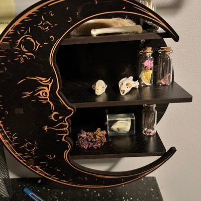 Moon Shelf, Wiccan Decor, Floating Shelves, Essential Oil Shelf ...