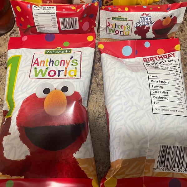 Elmo's World Party Favor Package: Custom Birthday Decor - Etsy