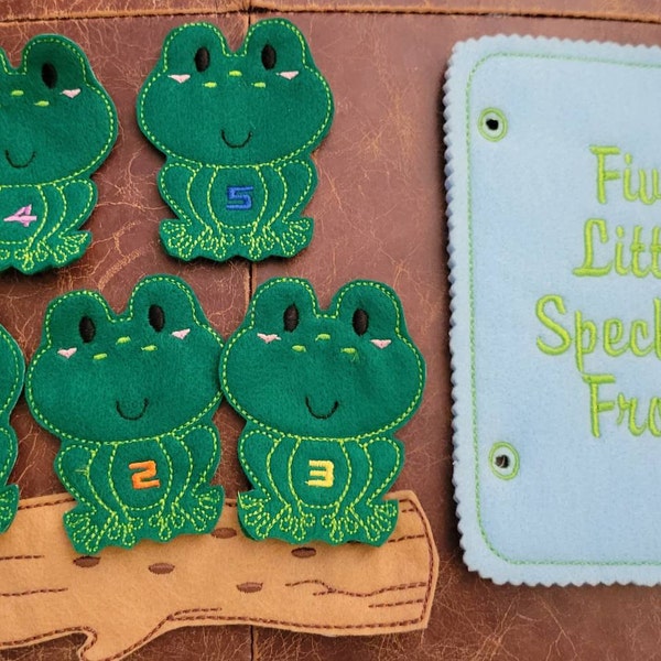 Busy Book, 5 Little Speckled Frog Finger Puppets, Quiet Book Page ...