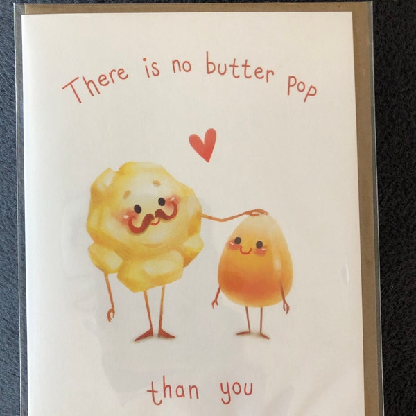 Funny Fathers Day Card, Popcorn Pun, Thanks Dad - Etsy
