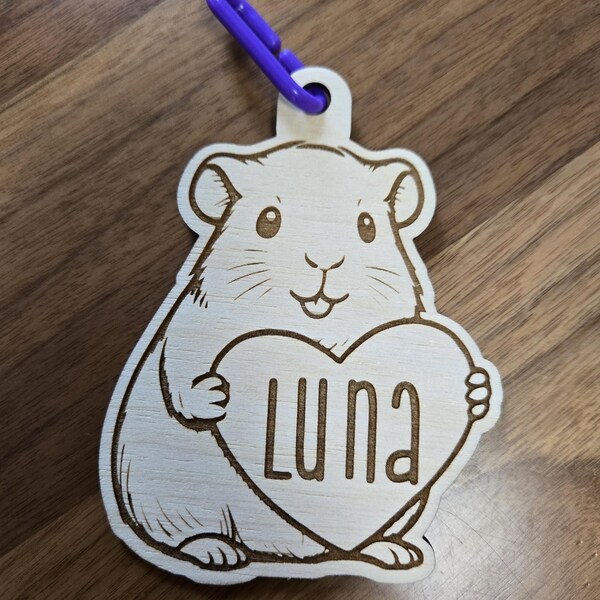 Guinea Pig Trio Cage Tag, Personalized, Custom, Engraved Wood, Pet ...