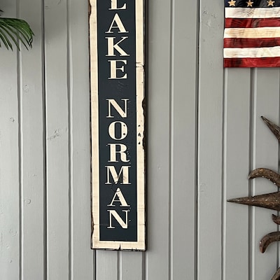 Vertical Lake Sign, Custom Lake Sign, Lake Sign Wood, Lake Sign Wooden ...