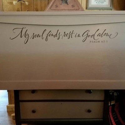 Christian Wall Decal My Soul Finds Rest in God Alone Bedroom Wall Decor ...