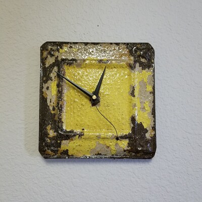 Vintage, Unique Upcycle Wall Décor Ceiling Tin Clock With off Center ...