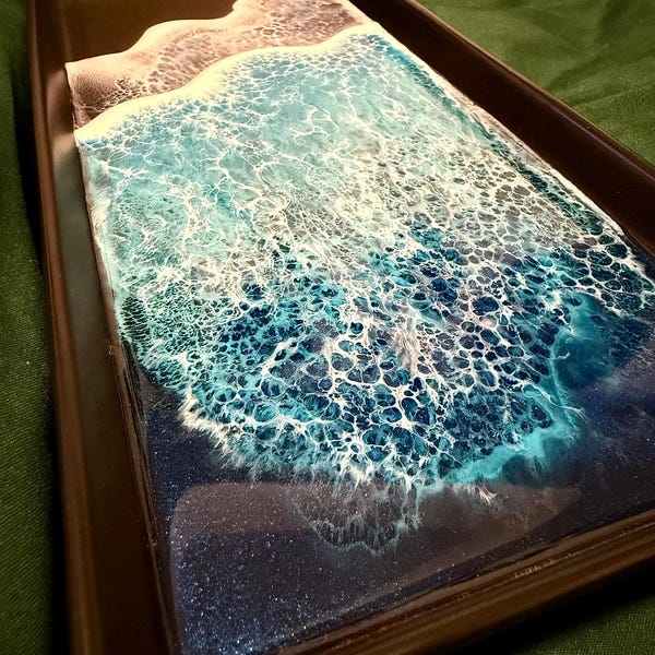 White Serving Platters for Entertaining | Porcelain Ocean Resin Dish ...