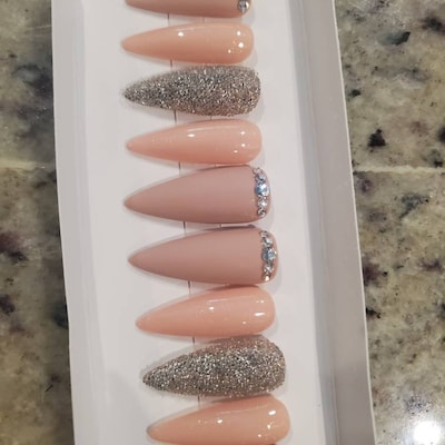 Graffiti Wall Press on Nails Custom Shape / Size Neon Coral - Etsy