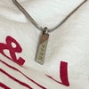 Personalized Engraved Chinese Name 3 Mm Burnished Matte Sterling Silver ...