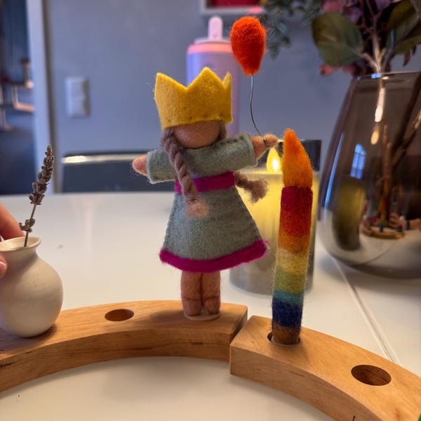 Birthday Plug Girl, Birthday Child Felt Plug, Birthday Rings Plug ...