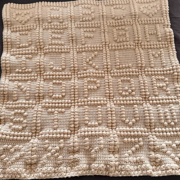 Football in Field Afghan C2C Crochet Pattern, Written Row Counts, C2C ...