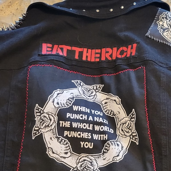 Eat the Rich Patch Punk Patches Anarchist Patches Crust Punk Folk Punk ...