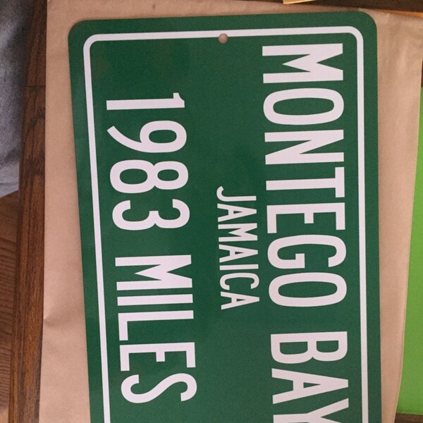 Montego Bay - Jamaica Personalized Distance Sign - Etsy