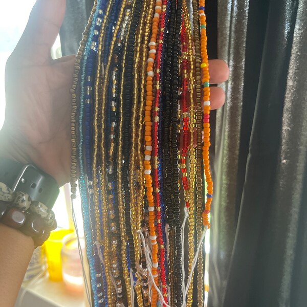 Waist Beads TIE ON, Thread Waist Beads, Stomach Beads, Waist Beads ...