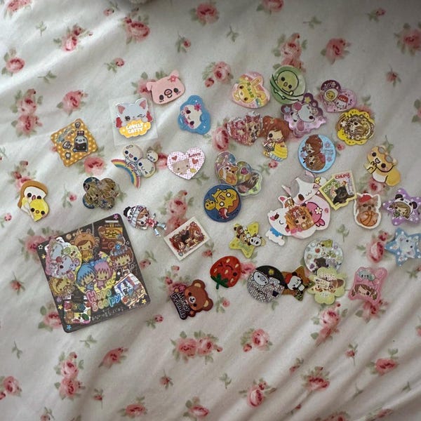 20-piece ULTRA Rare Vintage Loose Memo Sheet Grab Bag Featuring Awawa-chan Kamio Japan, Q-lia ...