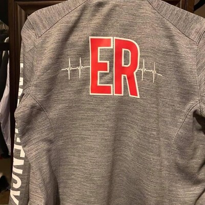 Emergency Nurse Jacket ER Rhythm Department Nursing Embroidered Custom ...