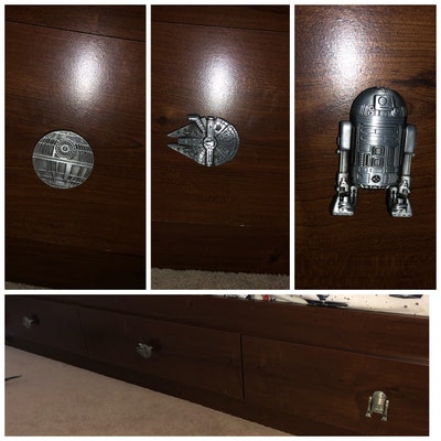 Star Wars Drawer Knob Millennium Falcon in Metal Cabinet - Etsy