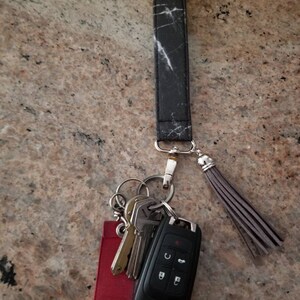 Marble Keychain Wristlet Keychain Bracelet Gift for Her Marble Gift ...