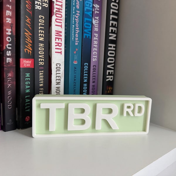 Library Street Sign Self Standing Bookshelf Sign Personalized Color 3D ...