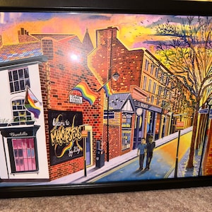 Manchester Art Print, Canal Street, the Gay Village, Manchester Pride ...