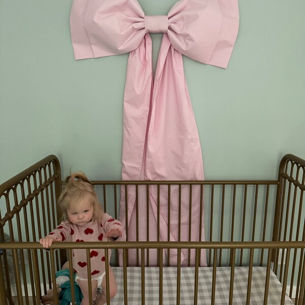 Large Wall Bow in Baby Blue, Big Bow for Events, Rooms or Nursery Decor ...