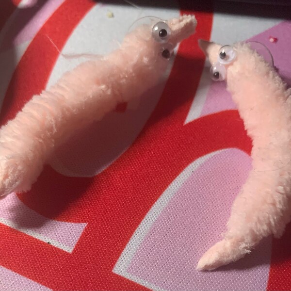 Worm on a String Earrings for Pierced Ears - Etsy