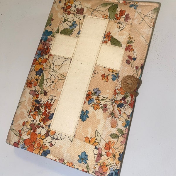 Handcrafted Quilted Fabric Bible Cover and Coordinating Bookmark ...