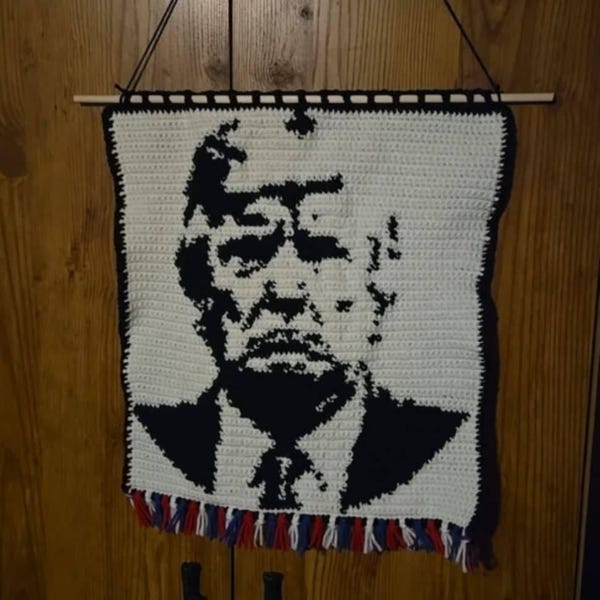 Crochet Pattern | the Donald Trump Wall Hanging, Bag | Tapestry Crochet ...