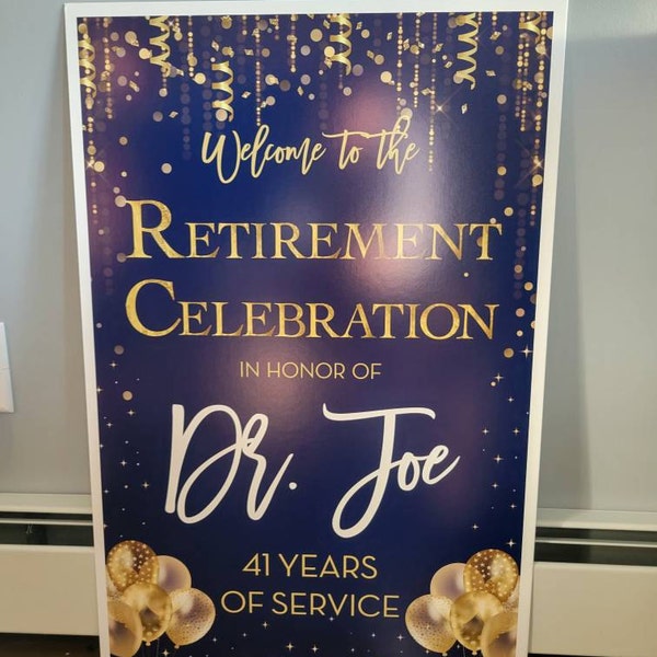 Retirement Party Welcome Sign, Retirement Dinner, Personalized ...
