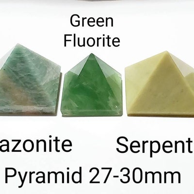 JADE Natural Medium Gemstone Crystal Pyramid 27-30mm - Etsy