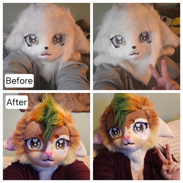 Furry Fursuit White Sheep Mask Cat Mask , Cosplay Mask Head , Beast ...