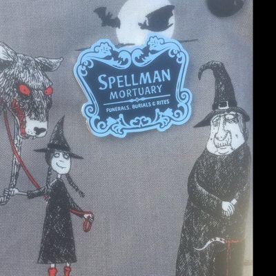 Spellman Mortuary Sign Enamel Pin - Etsy