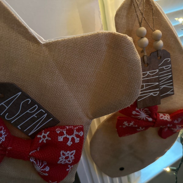 Rae Dunn Inspired Name Tags | Personalized Wood Stocking Tags ...