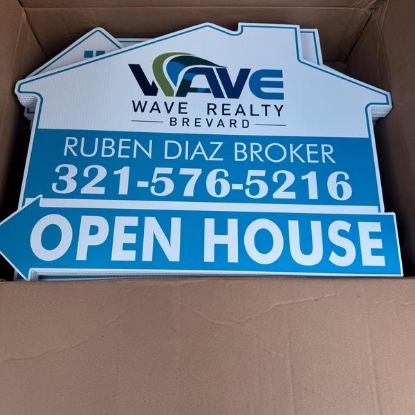 Custom for Rent Arrow Yard Sign 18" X 24", 2 Sided Add Your Text, Logo ...