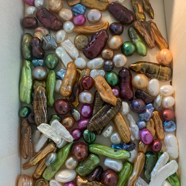 Assorted Freshwater Pearls, Mix Pearls With Different Sizes, Colors and ...