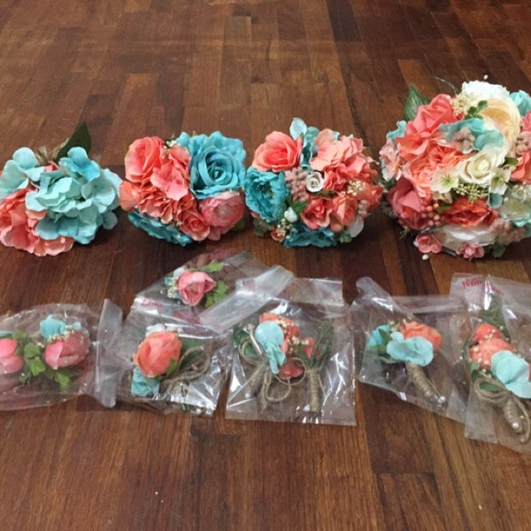 Custom Made 18 Pcs Wedding Flower Package From the Pastel Collection - Etsy