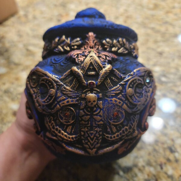 Deathshead Moth Apothecary Jar Potion Bottle / Gothic Home Decor Wiccan ...