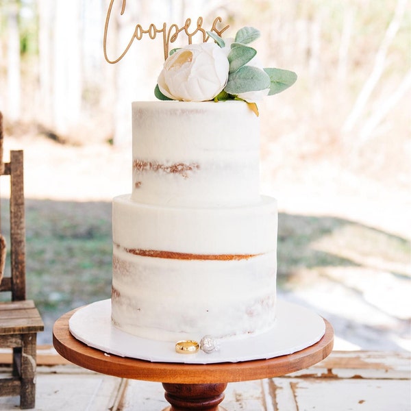 Ivory Peony and Lambs Ear Cake Topper // Wedding // Peony Cake Topper ...