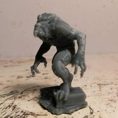 Mutant Snapper and Wolf 32mm Miniature Heroic Scale Dnd Mini Superhero ...