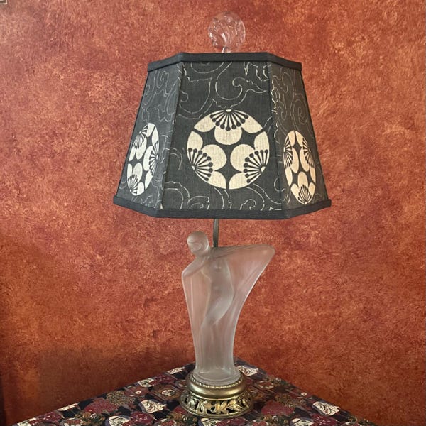Grandma Moses Bridge Lamp Shade, Lampshade Threads Onto Floor Lamp ...