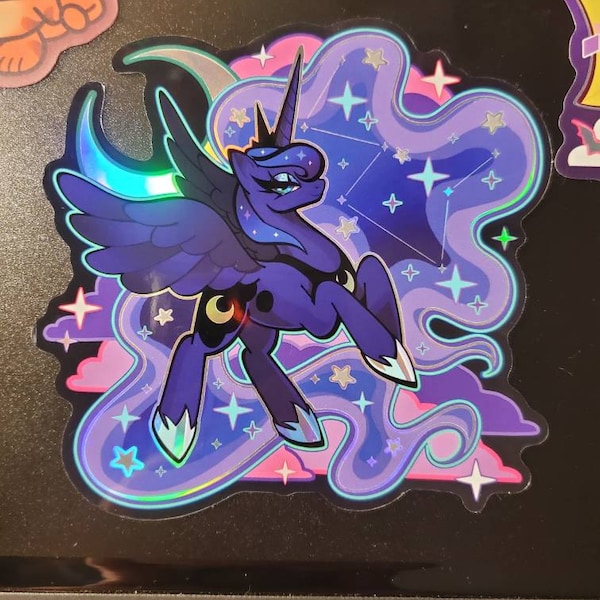 4 X 4 Holographic Princess Luna Vinyl Sticker - Etsy