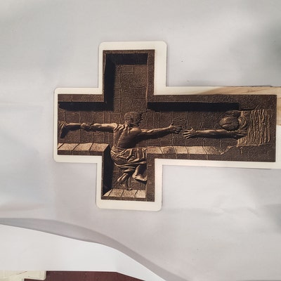 Digital Engraving File jesus Cross Well 3D Illusion File for - Etsy
