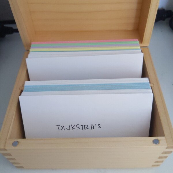 Recipe Box for 3x5 Cards, Divider - Made of Cherry (rc110610i) - Etsy