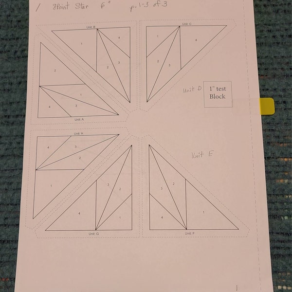 Foundation Paper Piecing (FPP) Templates|8-point Star Quilt Block ...