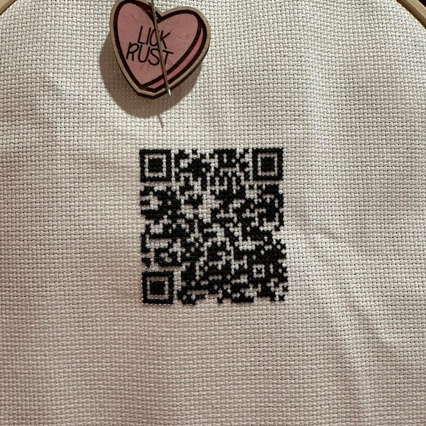 Rickroll QR Code Cross Stitch Pattern - Etsy