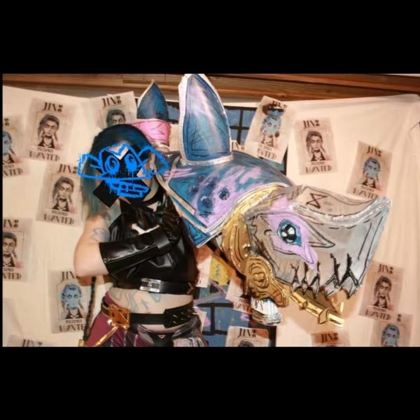 Jinx Arcane Fishbones Cosplay Blueprint and Instruction Guide (PDF) - Etsy