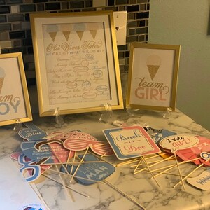 Red Checked Gingham Printable Party Food Tents Folding Editable Buffet ...