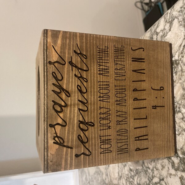 Prayer Request Drop Box Cube Custom Wooden Church Small Group - Etsy