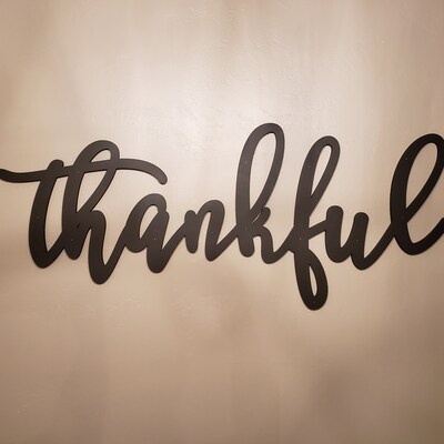 Thankful Sign, Thankful Wood Sign, Thankful Wall Decor, Thanksgiving ...