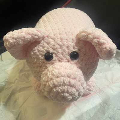 Crochet Pink Plush Pig, Handmade Amigurumi Piggy, Unique Pig Lover Gift ...