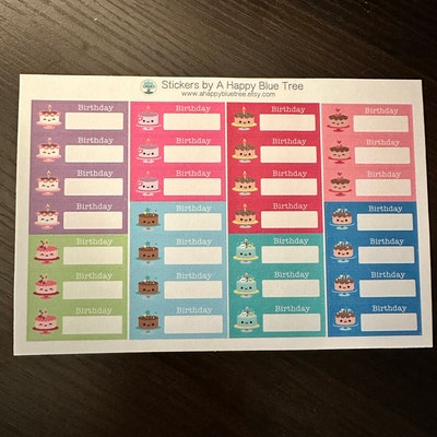 Happy Day off Reminder Tracker Cute Kawaii Planner Stickers for Erin ...