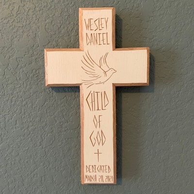 Baby Dedication Gift, Boy Dedication Cross, Personalized Child ...